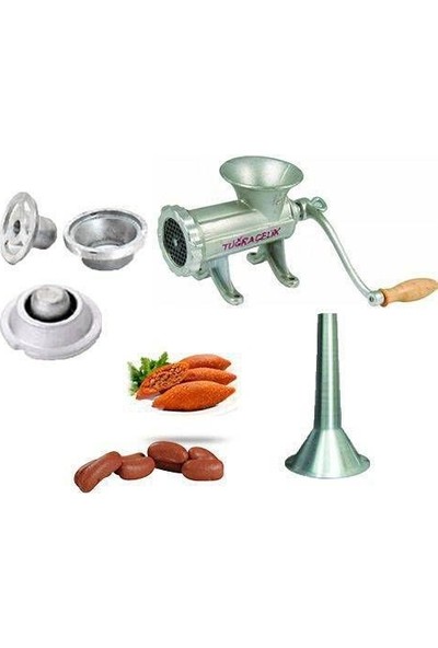 Tuğraçelik Tuğra Çelik Kollu Kıyma Makinası No:12 Içli Köfte ve Sucuk Doldurma Aparatı Hediyeli Tuğraçelik Tuğra Çelik Kollu Kıyma Makinası No:12 Içli Köfte ve Sucuk Doldurma Aparatı Hediyeli