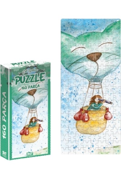 Snt Puzzle Kedili Uçan Balon 160 Parçalı Puzzle