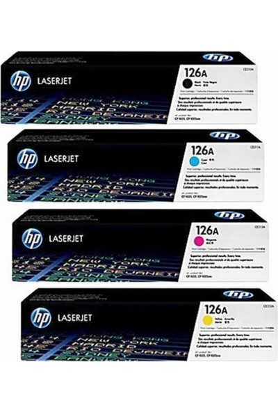 Hp 126A 4 Renk Set 310A/313A Toner Hp Laserjet CP1025 - CP1025NW Hp 126A 4 Renk Set 310A/313A Toner Hp Laserjet CP1025 - CP1025NW
