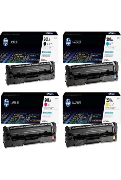 HP 201A 4 Renk Set 400A/403A Toner Hp Laserjet Pro M274DN - M274N - M277DW HP 201A 4 Renk Set 400A/403A Toner Hp Laserjet Pro M274DN - M274N - M277DW