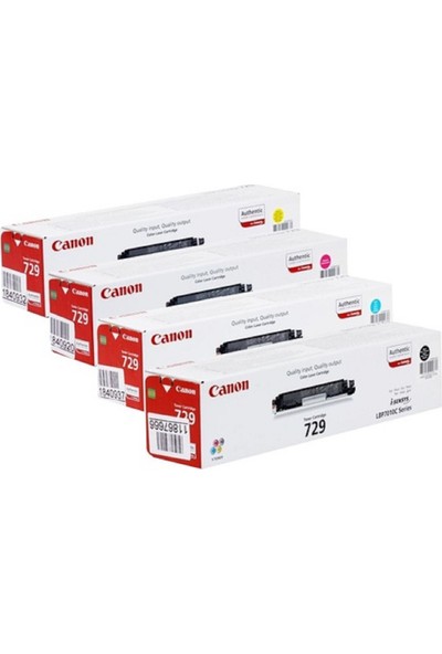 Canon CRG-729 4 Renk Set Cmyk Toner Canon I-Sensys LBP-7010 - Lbp- 7010C Canon CRG-729 4 Renk Set Cmyk Toner Canon I-Sensys LBP-7010 - Lbp- 7010C