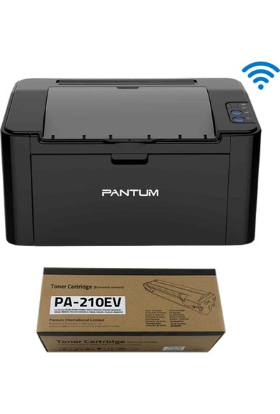 Pantum P2500W Wi-Fi Mono Lazer Yazıcı ve Tam Dolu PA-210EV Toner Pantum P2500W Wi-Fi Mono Lazer Yazıcı ve Tam Dolu PA-210EV Toner