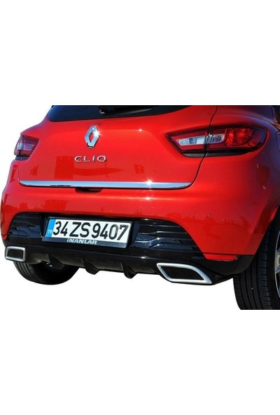 Renault Clio 4 2012 - 2016 Egzoz Görünümlü Arka Tampon Eki - Difüzör (Plastik) Renault Clio 4 2012 - 2016 Egzoz Görünümlü Arka Tampon Eki - Difüzör (Plastik)