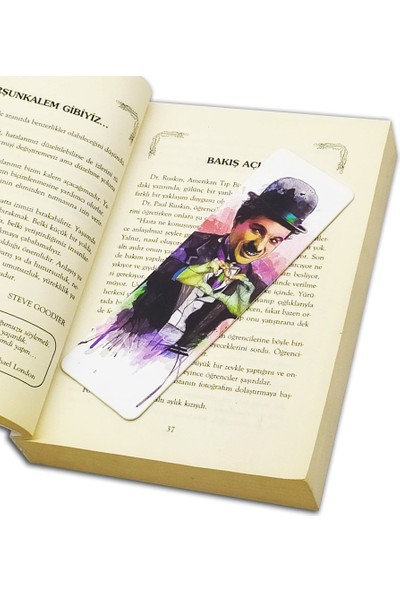 Istisna Ünlüler Suluboya Kitap Ayracı -Charlie Chaplin Istisna Ünlüler Suluboya Kitap Ayracı -Charlie Chaplin