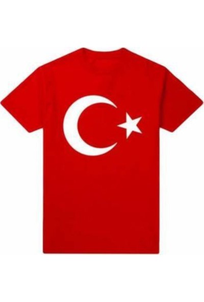 Nacar Çarşı Unisex Çocuk Ay Yıldızlı T-Shirt
