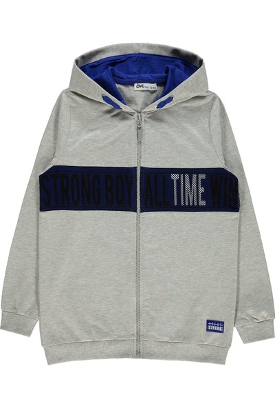 Civil Boys Erkek Çocuk Kapüşonlu Hırka 10-13 Yaş Gri