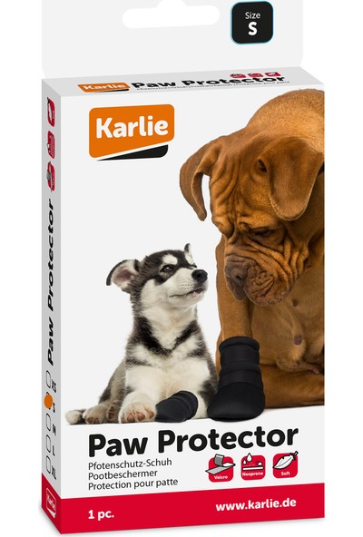 Karlıe Köpek Pati Koruyucu Siyah (S)