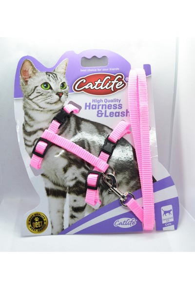 Catlife Kedi Göğüs ve Gezdirme Tasması Takımı Pembe Catlife Kedi Göğüs ve Gezdirme Tasması Takımı Pembe