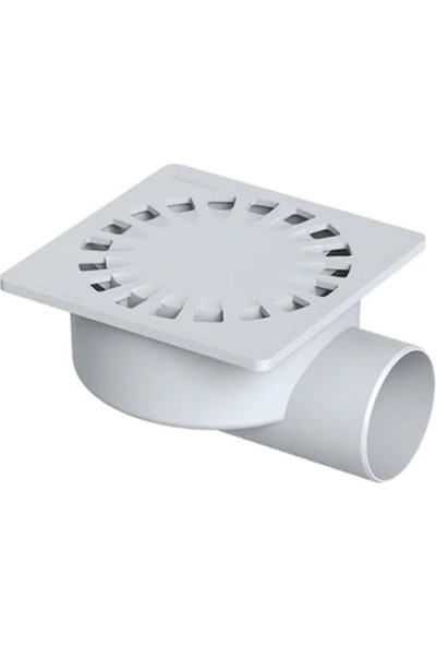 Çamur Yer Süzgeci Sifonu Yandan Çıkışlı 20*20 cm 70 mm