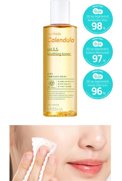 MISSHA Kalendula Özlü Arındırıcı ve Yatıştırıcı Tonik 175ML Su-Nhada Calendula Ph 5.5 Soothing Toner MISSHA Kalendula Özlü Arındırıcı ve Yatıştırıcı Tonik 175ML Su-Nhada Calendula Ph 5.5 Soothing Toner