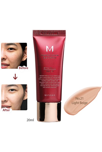 MISSHA Yoğun Kapatıcılık Sunan Bb Krem M Perfect Cover Bb Cream SPF42/PA+++ No: 21 ( 20 ml ) MISSHA Yoğun Kapatıcılık Sunan Bb Krem M Perfect Cover Bb Cream SPF42/PA+++ No: 21 ( 20 ml )