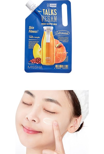 Sağlıklı Bir Görünüm Sunan Vegan Uyku Maskesi Talks Vegan Squeeze Pocket Sleeping Mask(Skin Fitness)