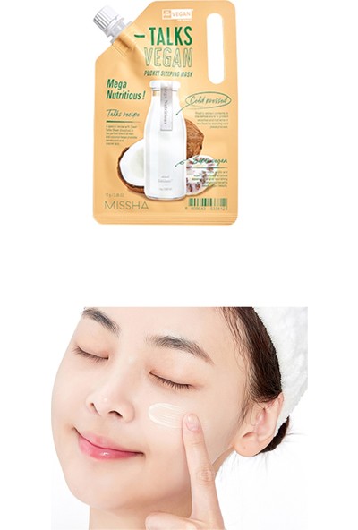 Besleyici&aydınlatıcı Vegan Uyku MASKESI10G Talks Vegan Squeeze Pocket Sleeping Mask Mega Nutritious