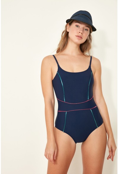 C&city Ince Askılı Mayo 7451 Lacivert