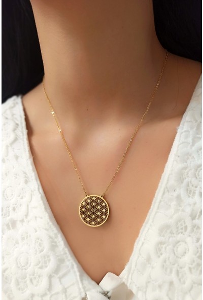 ÇLK Accessories Çelik Yaşam Çiçeği Kadın Kolye TRKOLYE5438 B34003