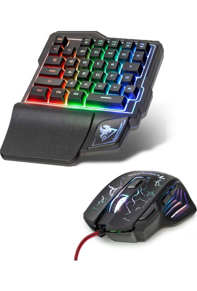 Hadron G506 Türkçe Q Oyun Klavye & Mouse Set Ledli Hadron G506 Türkçe Q Oyun Klavye & Mouse Set Ledli