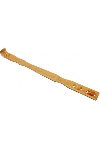Ahşap Uzun Sırt Kaşıma Çubuğu Masajlı Tekerlekli 45 cm