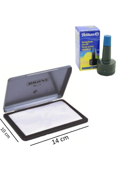 Pelikan Mavi Istampa Mürekkebi ve Büyük Metal Istampa 1 Adet Pelikan Mavi Istampa Mürekkebi ve Büyük Metal Istampa 1 Adet