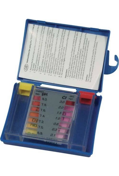 Gemaş Tabletli Test Aleti-Serbest Klor+Ph (10 Ar Adet Test Ajani ile Birlikte) Gemaş Tabletli Test Aleti-Serbest Klor+Ph (10 Ar Adet Test Ajani ile Birlikte)