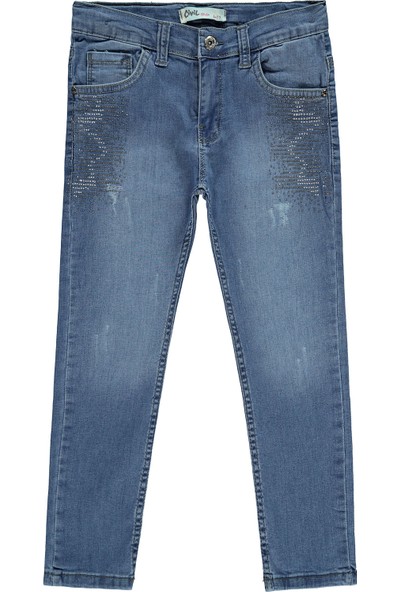 Civil Girls Kız Çocuk Kot Pantolon 10-13 Yaş Buz Mavi