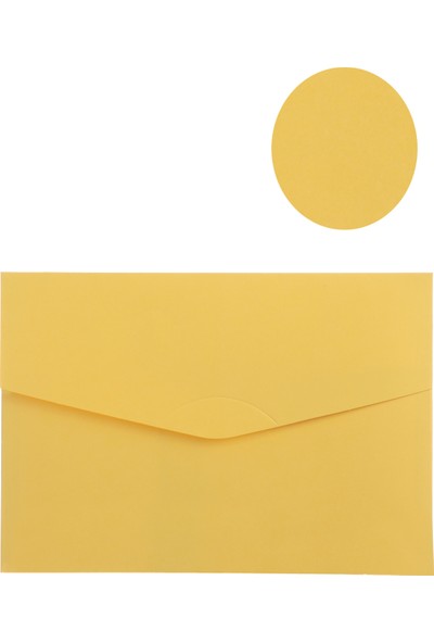 Vox Art Davetiye Zarfı Kalın 180 gr 14 x 20 cm 50'li Sarı