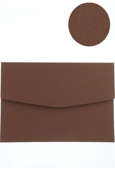 Vox Art Dokulu Davetiye Zarfı Kalın 220 gr 14 x 20 cm 50'li Kahve