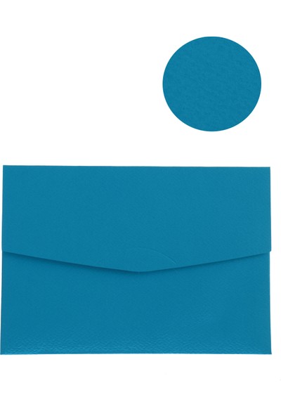 Vox Art Dokulu Davetiye Zarfı Kalın 220 gr 16 x 23 cm 50'li Turkuaz