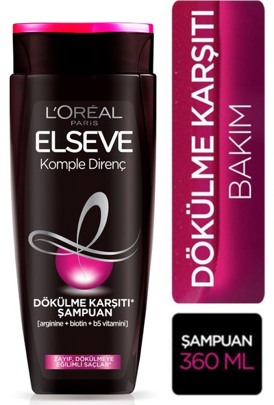 L'oréal Paris Elseve Komple Direnç Dökülme Karşıtı Şampuan 360 ml