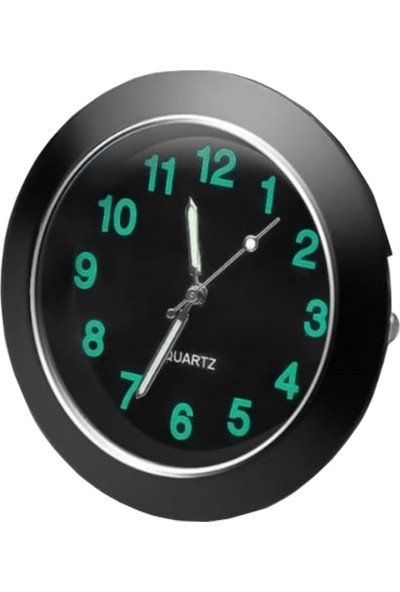 Car Clock Fosforlu Otomatik Araç Saati- Siyah Car Clock Fosforlu Otomatik Araç Saati- Siyah