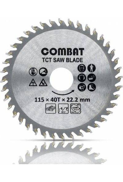 Combat Taşlama Spiral Ahşap Kesme Sunta Testeresi 115 mm 40 Diş Combat Taşlama Spiral Ahşap Kesme Sunta Testeresi 115 mm 40 Diş