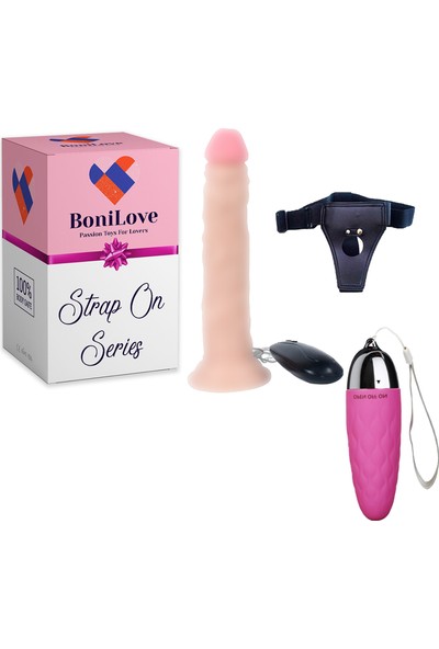 Bonilove Strap On Series 15 cm Belden Bağlanmalı Realistik Dokuda Penis+Mini Vibratör Bonilove Strap On Series 15 cm Belden Bağlanmalı Realistik Dokuda Penis+Mini Vibratör