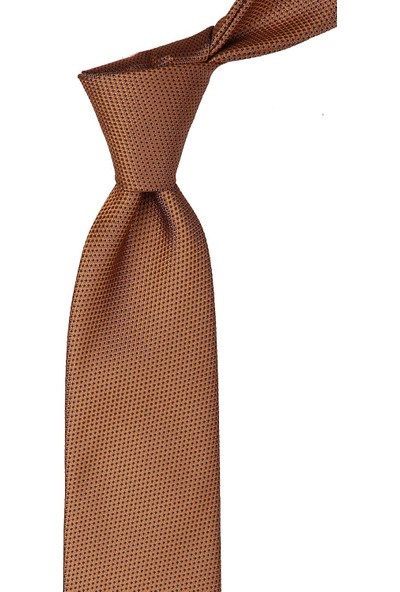 Kravatkolik Safran Nokta Desen Mendilli Klasik Kravat KK10352