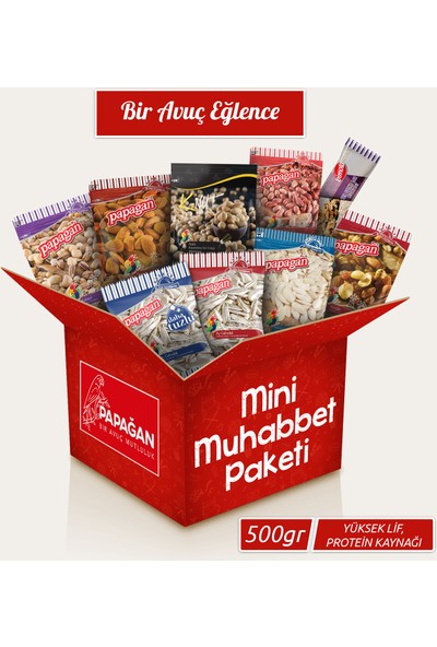 Papağan Kuruyemiş Muhabbet Avantaj Paketi 500 Gram Papağan Kuruyemiş Muhabbet Avantaj Paketi 500 Gram