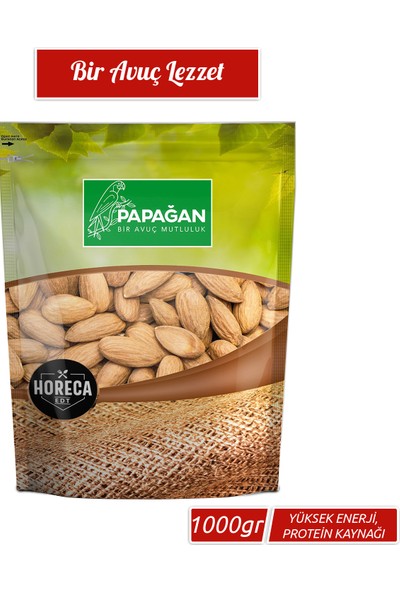 Papağan Kuruyemiş 1. Kalite Çiğ Badem İçi 1 kg