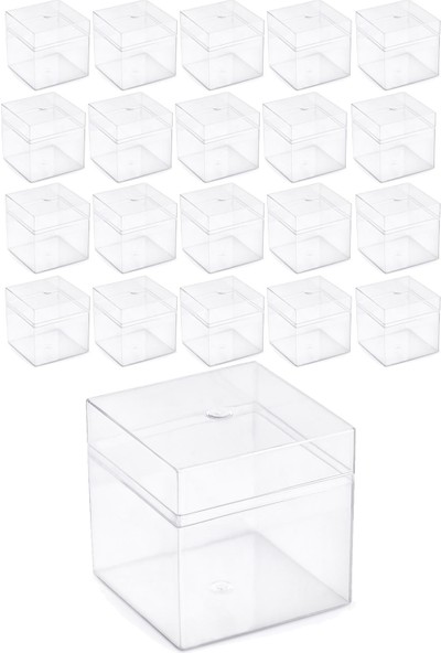 Kına Atölyesi 60 'li Mika Kutu 5x5 cm Şeffaf