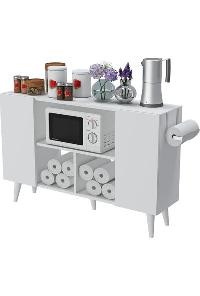 Bayz Büyük Mikrodalga Fırın Rafı Kapaklı Mutfak Dolabı Bayz Büyük Mikrodalga Fırın Rafı Kapaklı Mutfak Dolabı