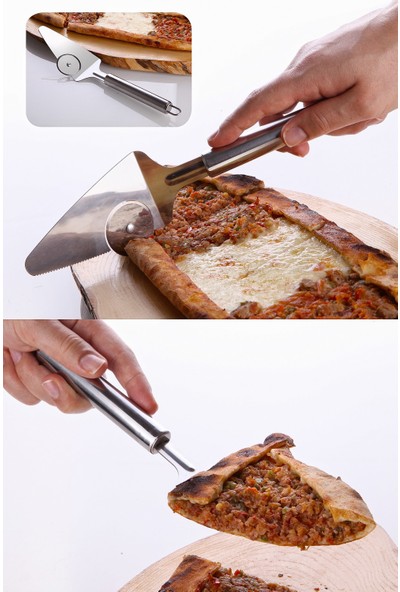 Kitchen Life Çok Fonksiyonlu Kesici Özellikli Ruletli Servis Spatulası