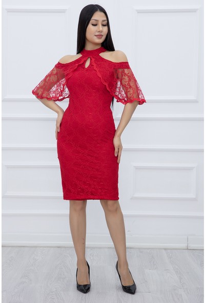 Kalopya 13327 Dantel Kısa Elbise Kalopya 13327 Dantel Kısa Elbise