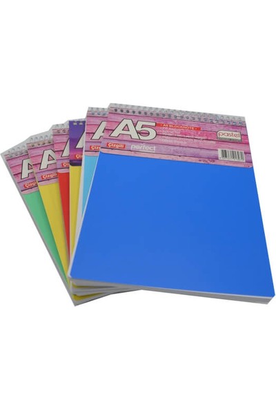 Piev A5 Çizgili Defter Renkli 6'lı Piev A5 Çizgili Defter Renkli 6'lı