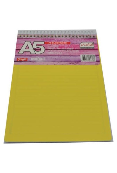 Piev A5 Çizgili Defter Sarı Piev A5 Çizgili Defter Sarı