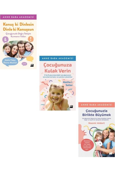 Çocuğunuza Kulak Verin + Konuş Ki Dinlesin + Çocuğunuzla Birlikte Büyümek Set 3 Kitap Çocuğunuza Kulak Verin + Konuş Ki Dinlesin + Çocuğunuzla Birlikte Büyümek Set 3 Kitap
