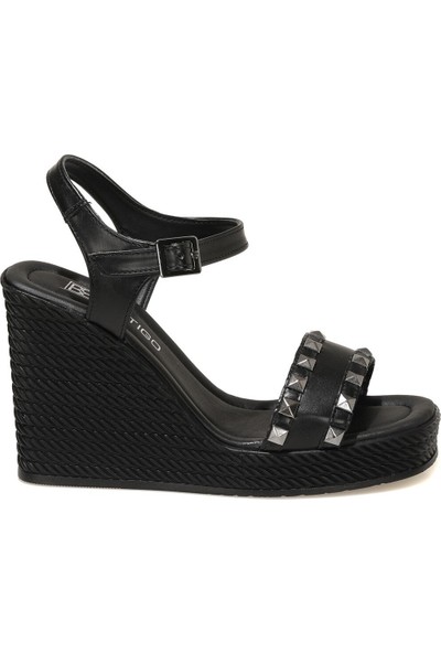 21S-3861FX Siyah Kadın Dolgu Topuklu Sandalet