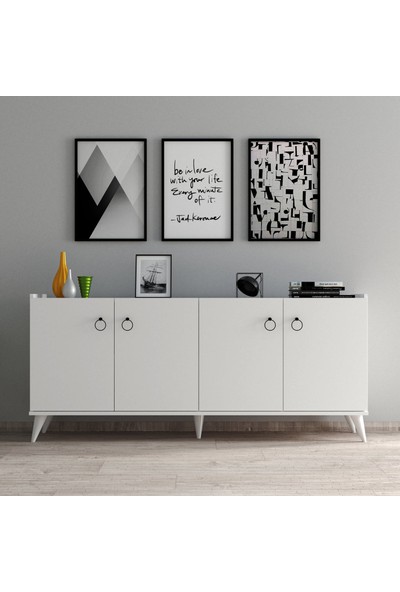 Tanmob Modern Konsol Beyaz KSL0101 Tanmob Modern Konsol Beyaz KSL0101