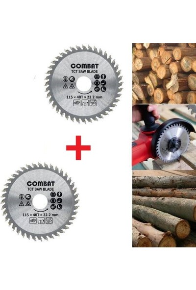 Combat 2'li Taşlama Spiral Ahşap Kesme Sunta Testeresi 115 mm Combat 2'li Taşlama Spiral Ahşap Kesme Sunta Testeresi 115 mm