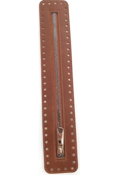 Angel Çanta Aksesuar Derili Fermuar Yeni Model Taba 30 cm Gümüş