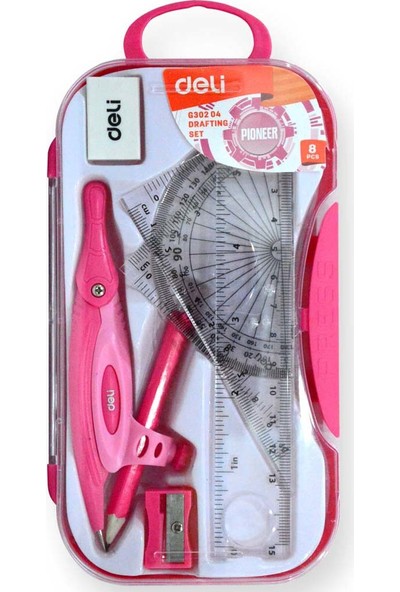 Deli 8 Parça Pergel Seti - Pembe Deli 8 Parça Pergel Seti - Pembe