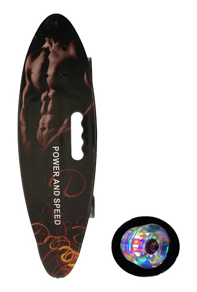 Mofy's Büyük Boy 60 cm Tutmalı Renkli Işıklı Tekerlekli Kaykay