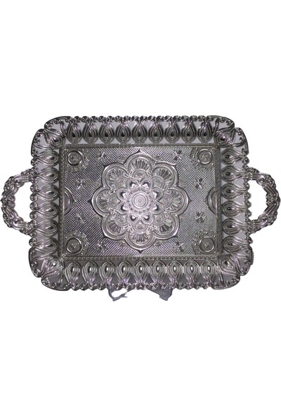 Sena Orta Boy Gümüş Gri Tepsi