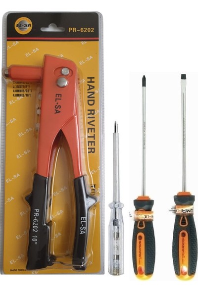 Kayasan Pr 6202 10 Elsa Perçin Tabancası 240MM Somafix Duz Yıldız Tornavida K.kalemi Kayasan Pr 6202 10 Elsa Perçin Tabancası 240MM Somafix Duz Yıldız Tornavida K.kalemi