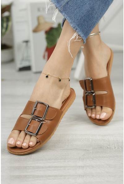 Modafrato Wzy Tokalı Kadın Terlik Dış Mekan ve Ev Terliği